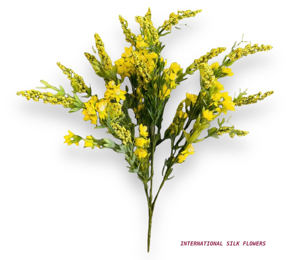 24'' Faux Heather Wild Flower Bush ( FBH197-Yellow ) – INTERNATIONAL SILK