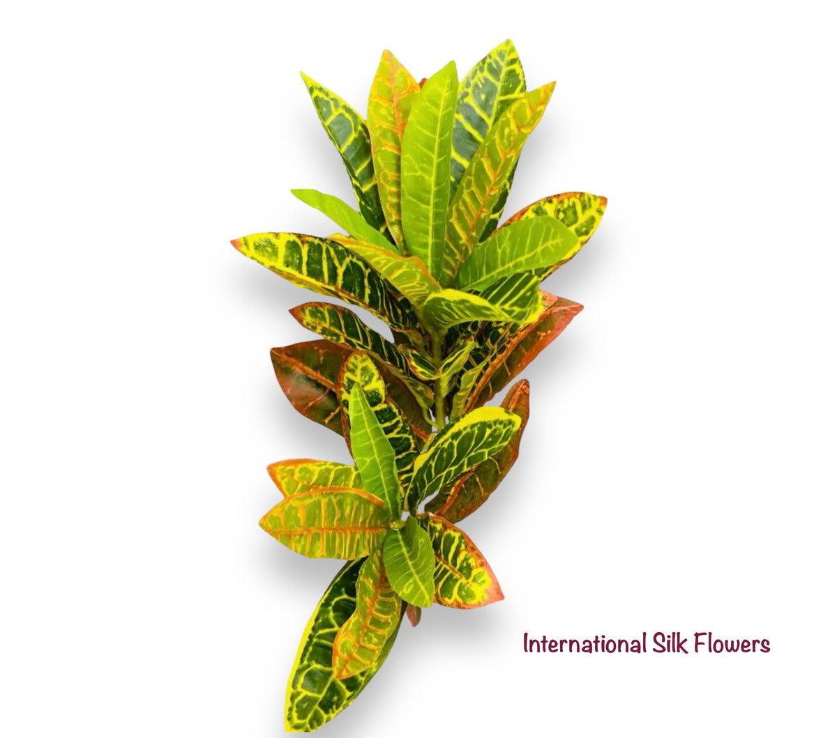 22'' Artificial Croton Spray ( PSC060-YE/GR ) – INTERNATIONAL SILK